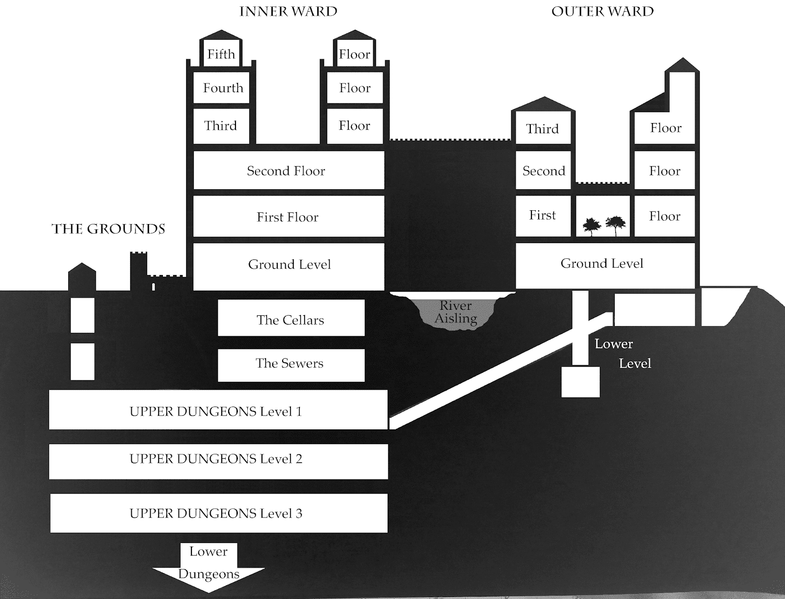 Castle Triskelion: Upper Dungeons Level 3 Map