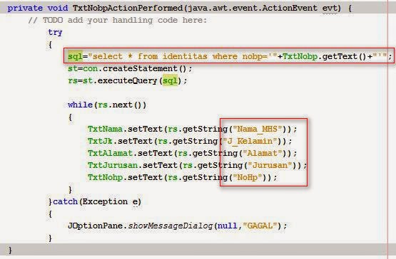 Cara Menampilkan Field Database Pada Komponen Text JTextField dengan ...