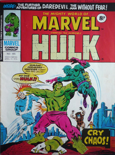Steve Does Comics: April 17th, 1976 - Marvel UK, 40 years ago this week.