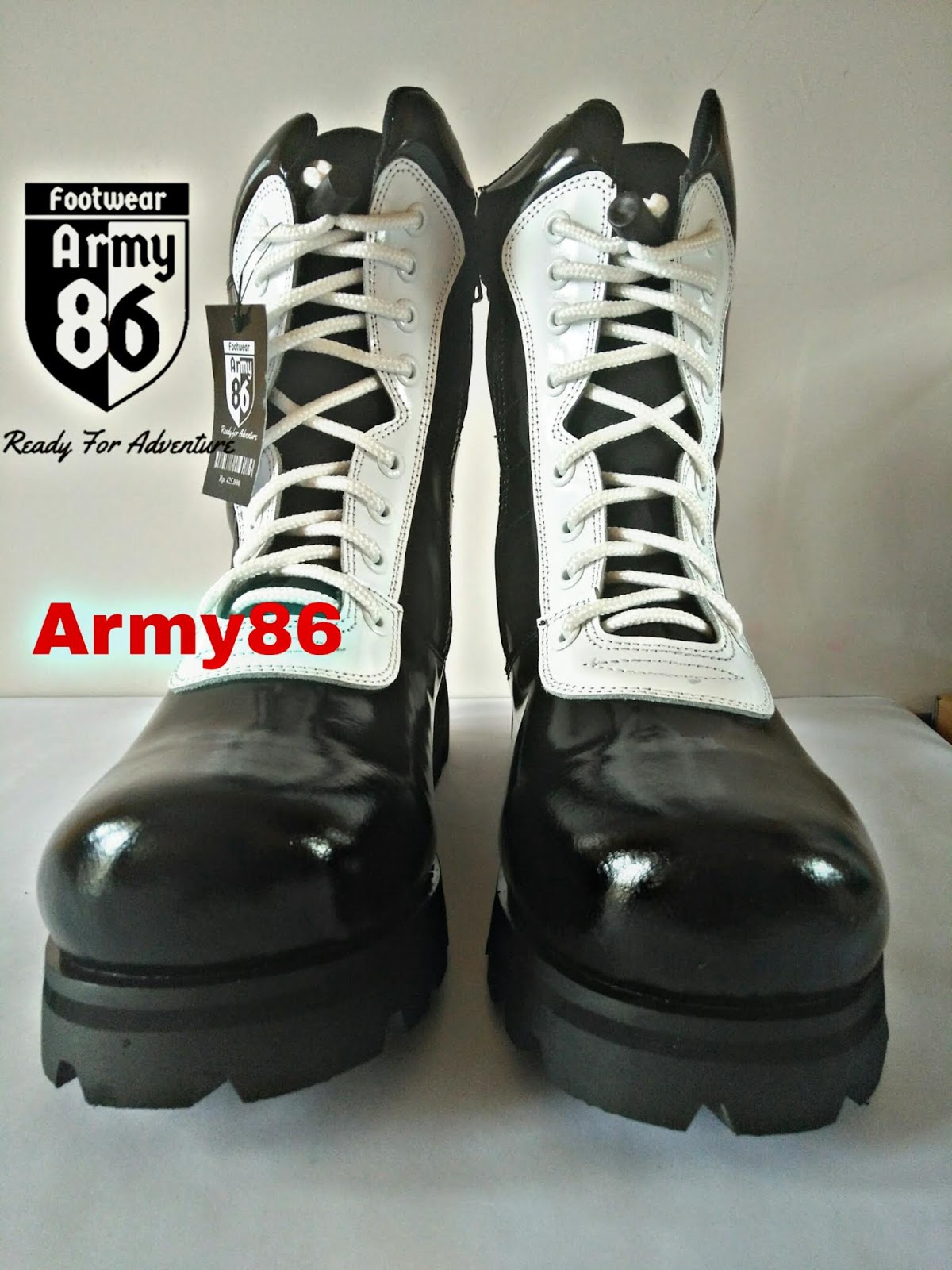 Sepatu PDL TNI Polri Army 86 Footwear: Sepatu PDL Provost Polri Full Kulit