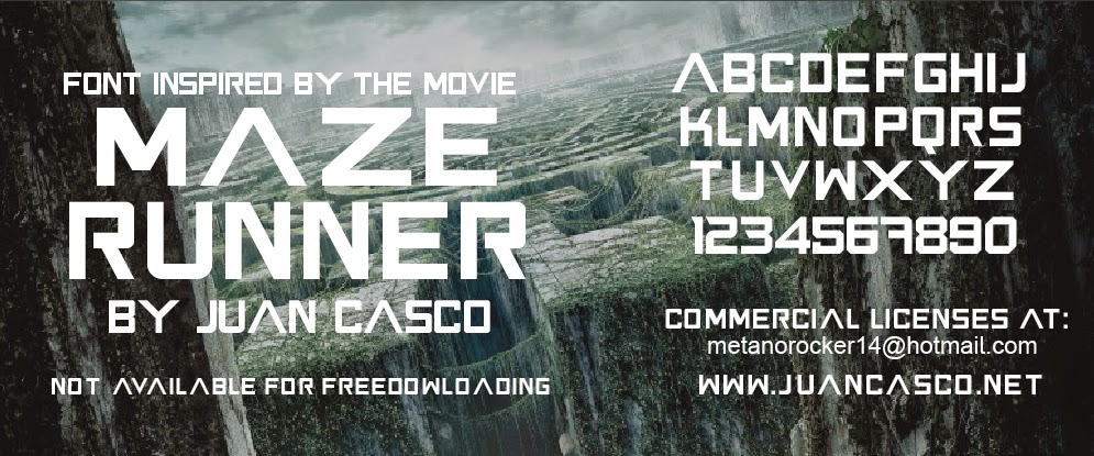 Maze Runner Font - Juan Casco Fonts