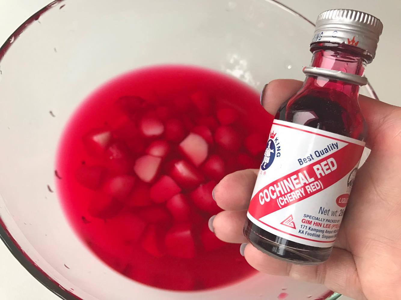 Plate & Palate: Thai Red Ruby Dessert (Tub Tim Krob) by Angela Seah Thulin