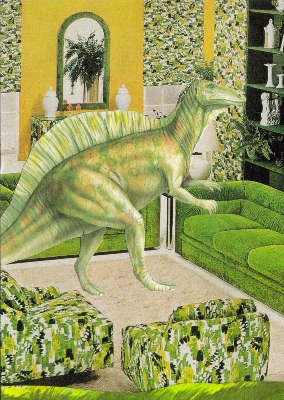 Dadadreams' Original Collage Art: Dinosaur Art Collage