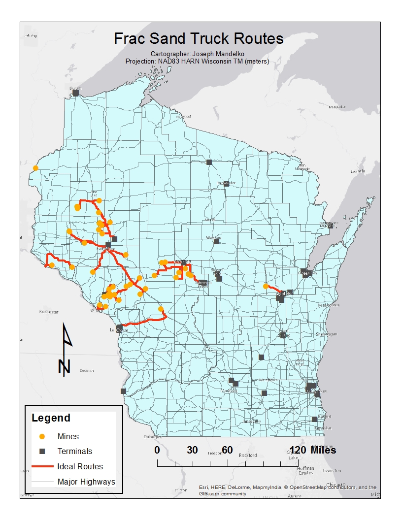 GIS 2 Spring 2016: Frac Mines and Network Analysis