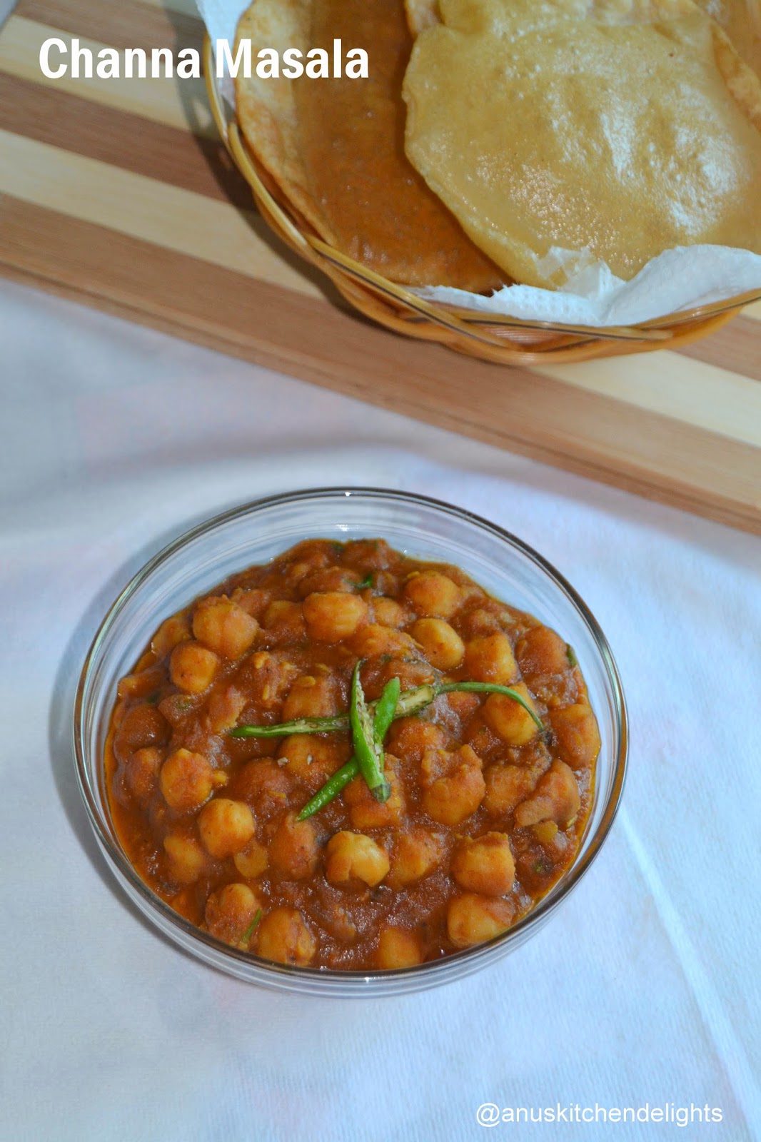 Anu's Kitchendelights: Channa Masala for Bhatura - Channa Masala Recipe