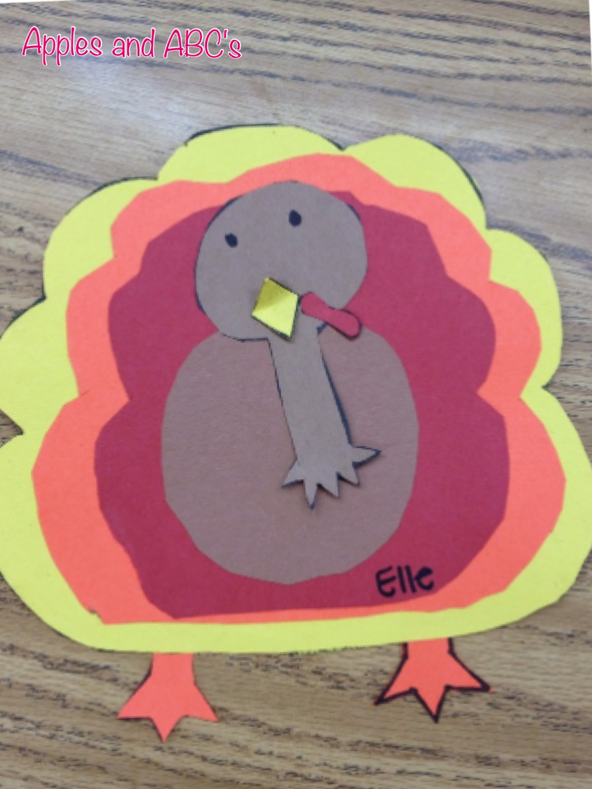 Gobble Gobble! Turkey Craftivity! - Apples & ABC's