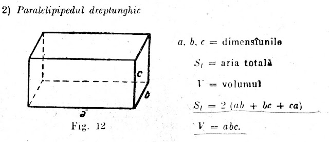 tabele matematice uzuale online: Aria şi volumul paralelipipedului ...
