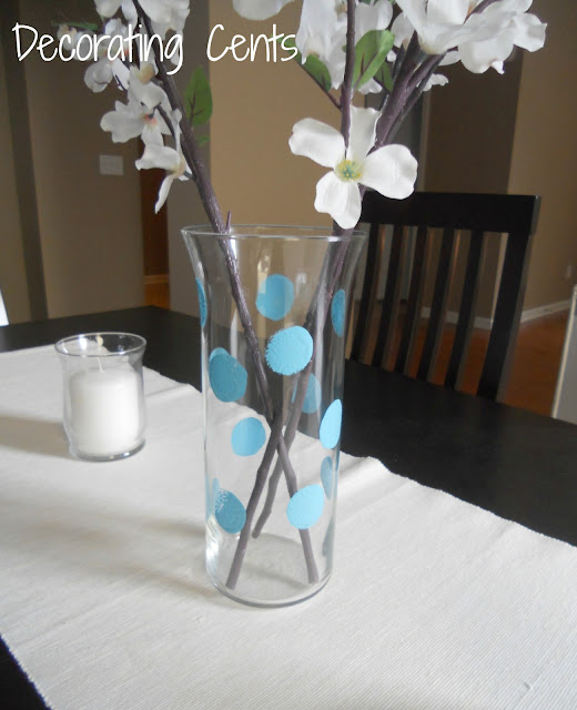 DIY Blue Dot Vase