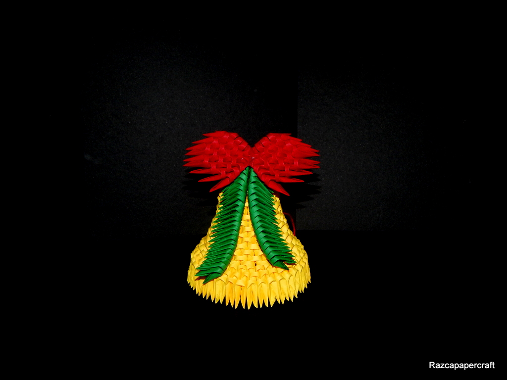 Razcapapercraft: 3D origami Christmas bell