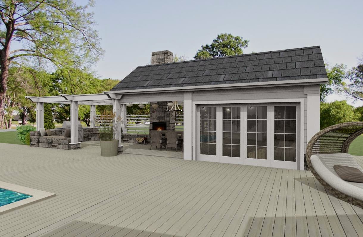 Den Vita Drömgården: 1,5 plans New England hus ritat för kund