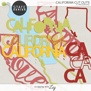 New State Cut Outs and March Reflections Template / Scrapping with Liz