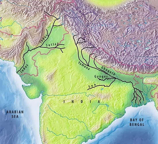 Rio Ganges na Índia e Bangladesh