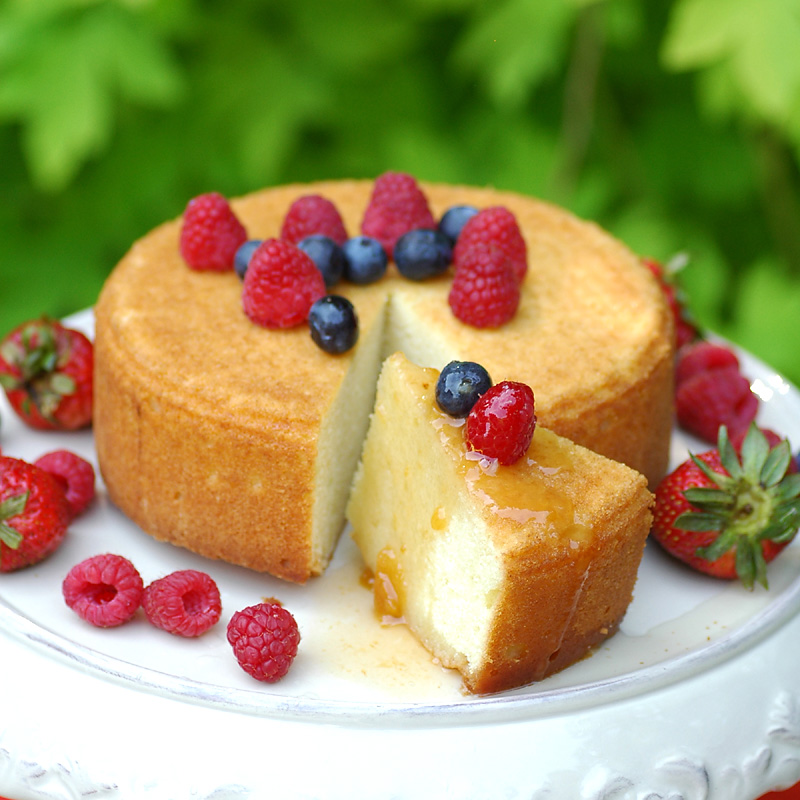 Almond Cake with Fresh Berries