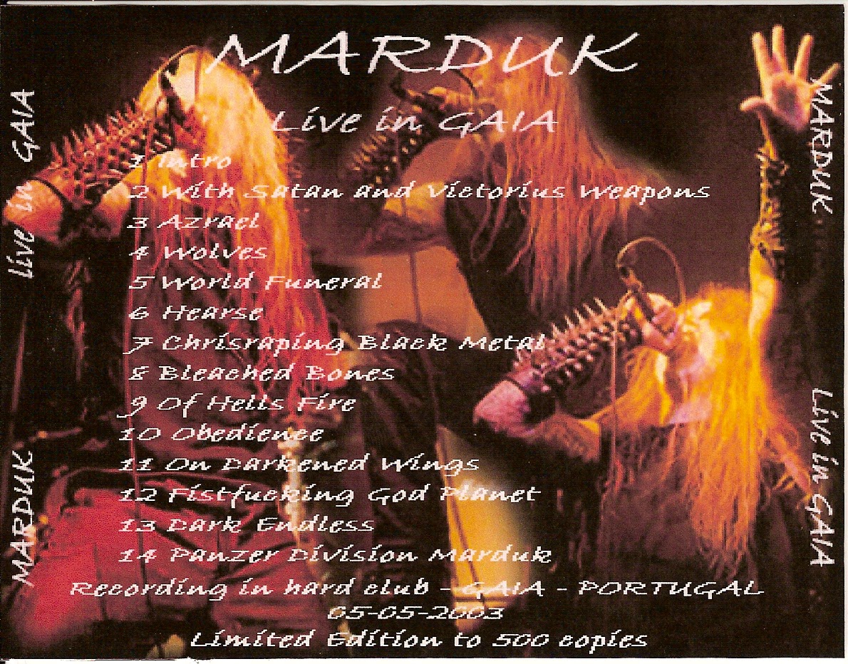 Black Metal Cult: Marduk - Live In Gaia (bootleg)
