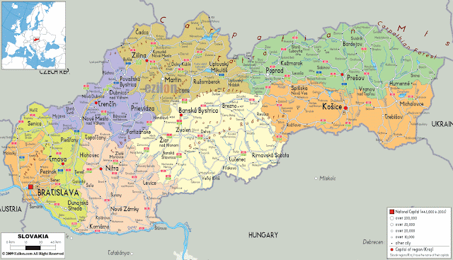 SLOVAKIA - GEOGRAPHICAL MAPS OF SLOVAKIA ~ Klima Naturali™