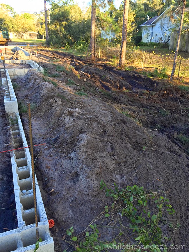 While They Snooze: {Series Part 4} House Update: Dirt, Slab, and Plumbing