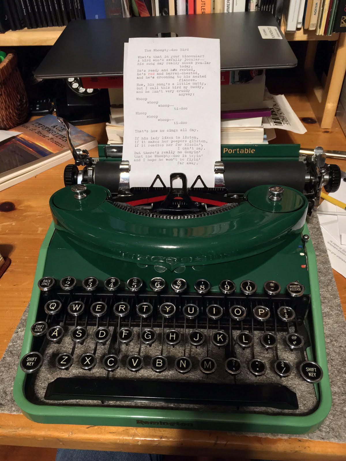 Poem of the day: the whoopty-doo bird/ /THE TYPEWRITER REVOLUTION