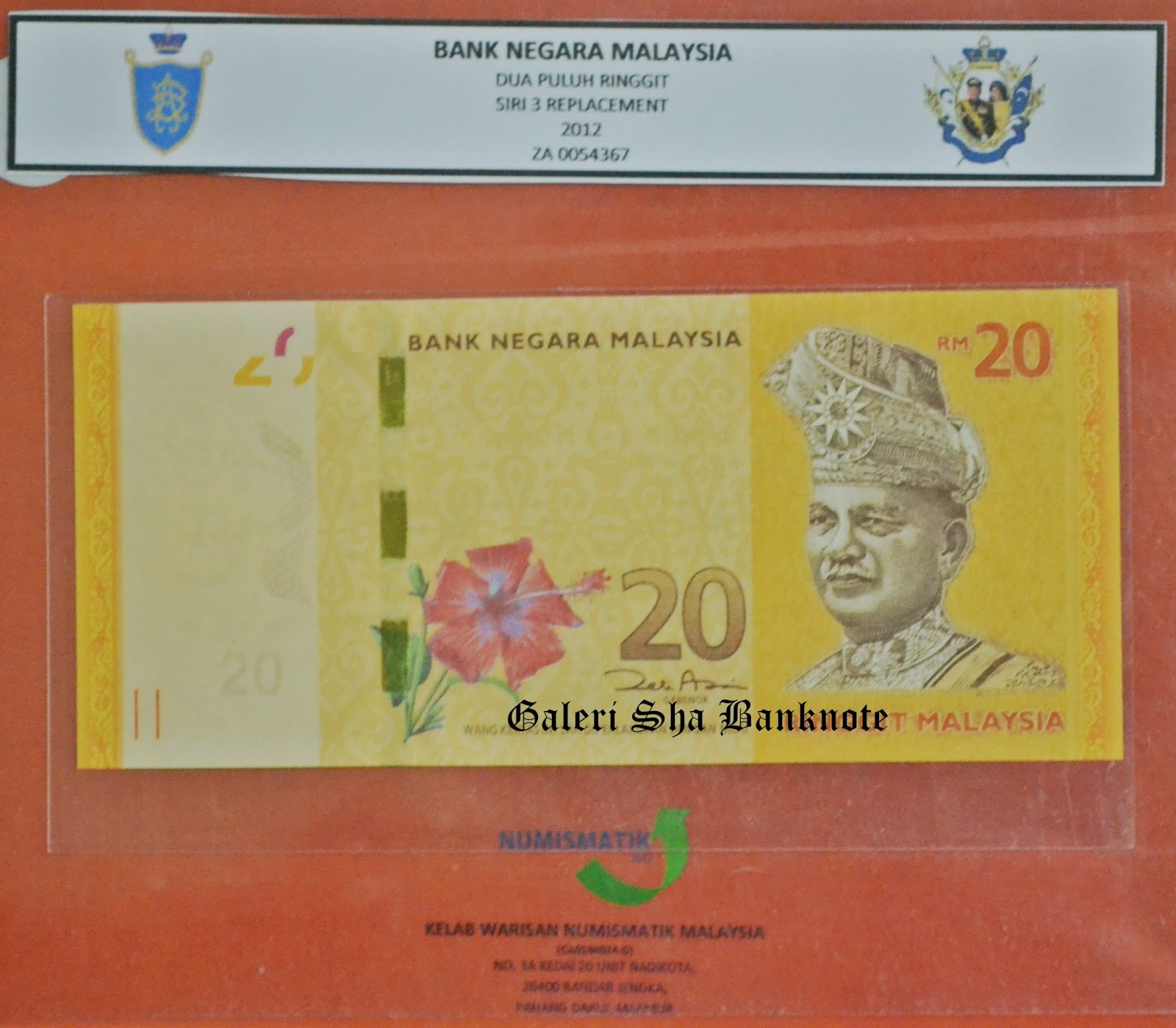 Galeri Sha Banknote: WANG KERTAS 20 RINGGIT