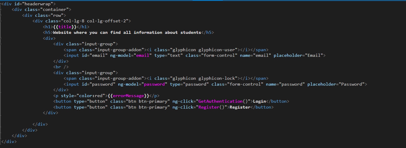 Student Information System - AngularJS , ASP.NET API, C#