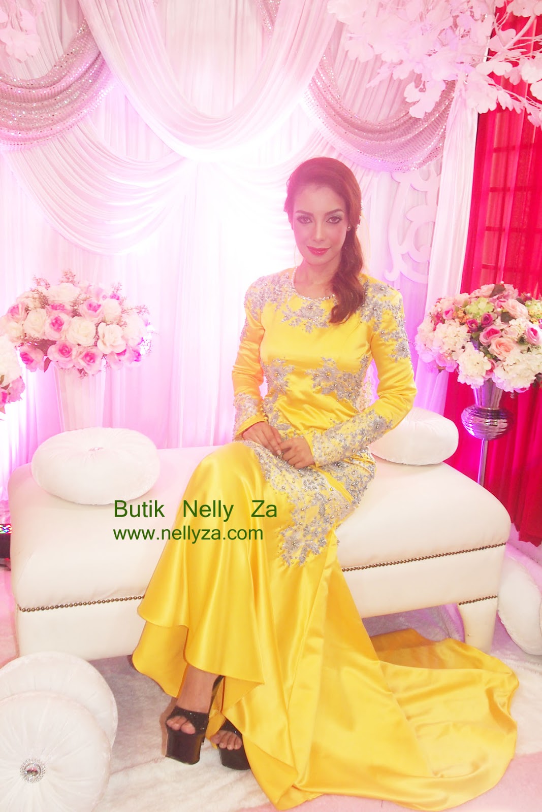 Butik Pengantin Nelly Za: Koleksi Dress Nelly Za- kuning di Raja