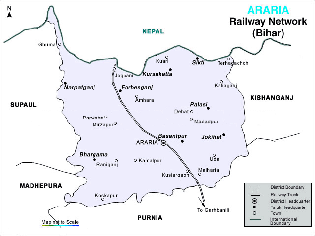 Rail-Map-india: Araria_Railway-Map