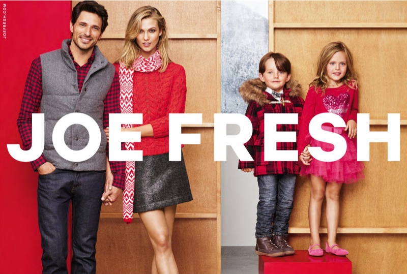 Karlie Kloss stars for the Joe Fresh Holiday 2015 Campaign