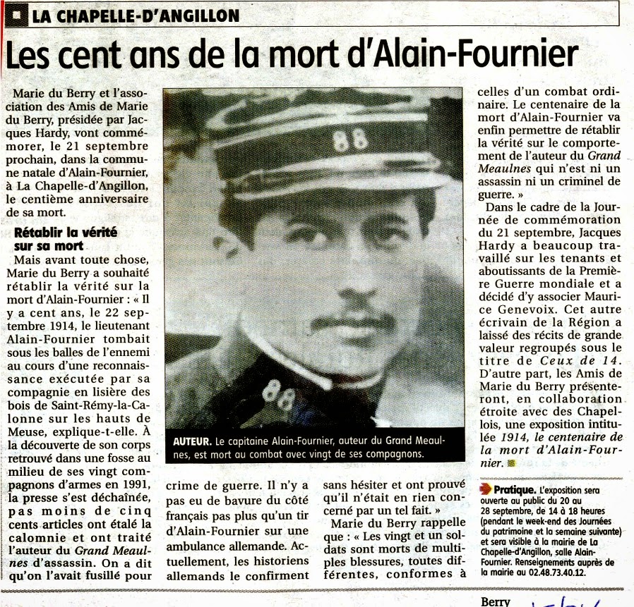 Cinégraphe: Alain-Fournier à l'UP