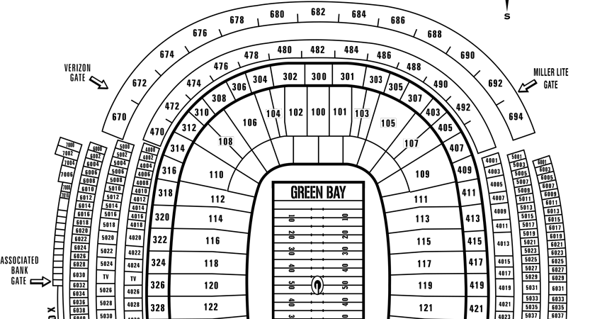 Lambeau Field Seating Map - United States Map