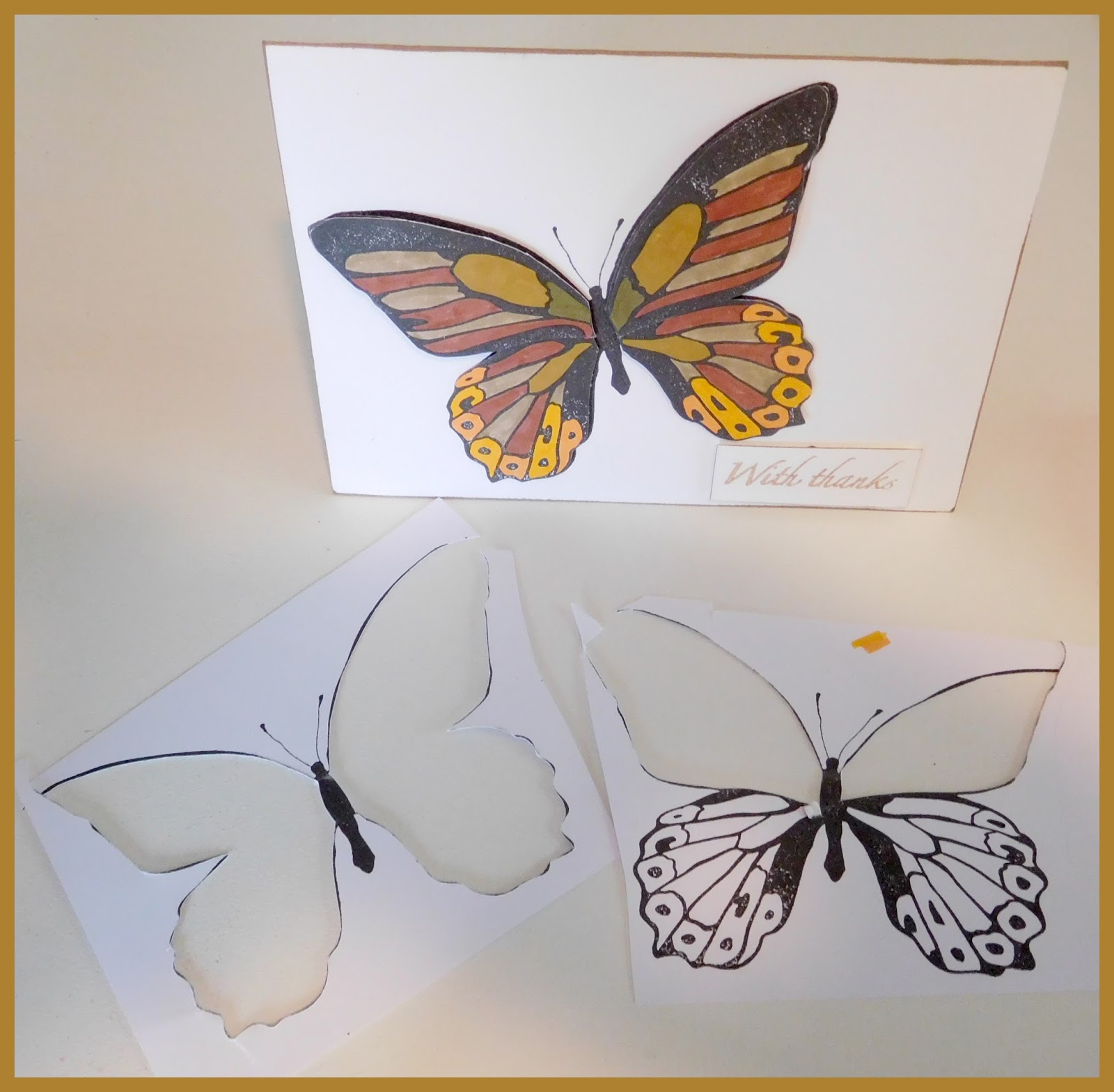 HAND MADE CARDS........ Ideas and Inspiration: 3d BUTTERFLY CARD