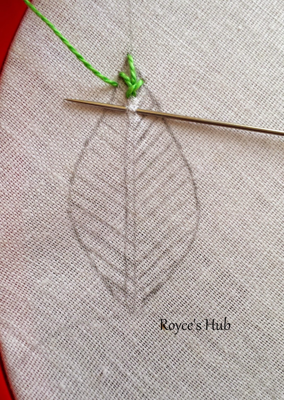 Royce's Hub: Embroidery Stitches For Leaves : Fishbone Stitch and ...