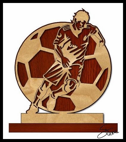 Scrollsaw Workshop: Soccer/Football Trophy Scroll Saw Pattern.