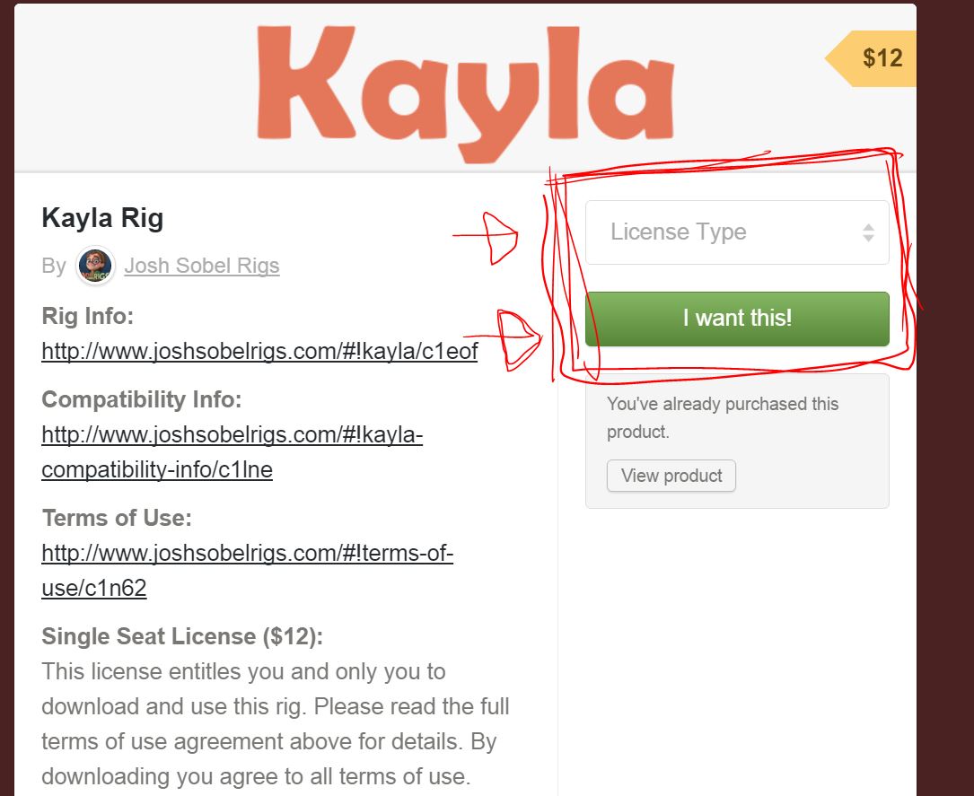 Animation OBAKE: Kayla Rig