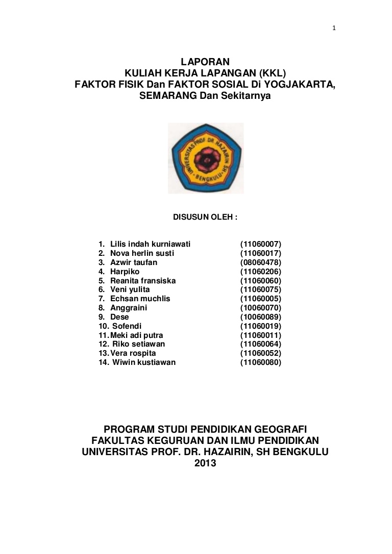 contoh laporan kkl - wood scribd indo