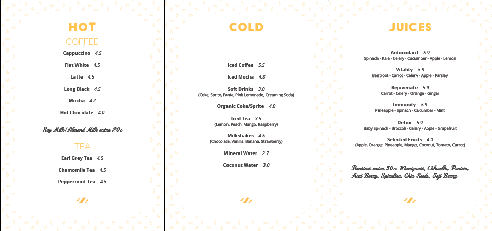 Lemon & Pepper: Menu update