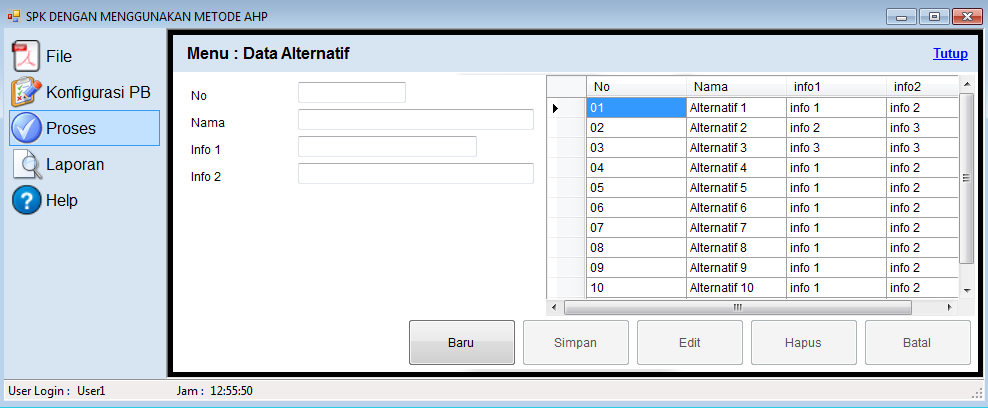 [GRATIS] Program SPK Metode AHP