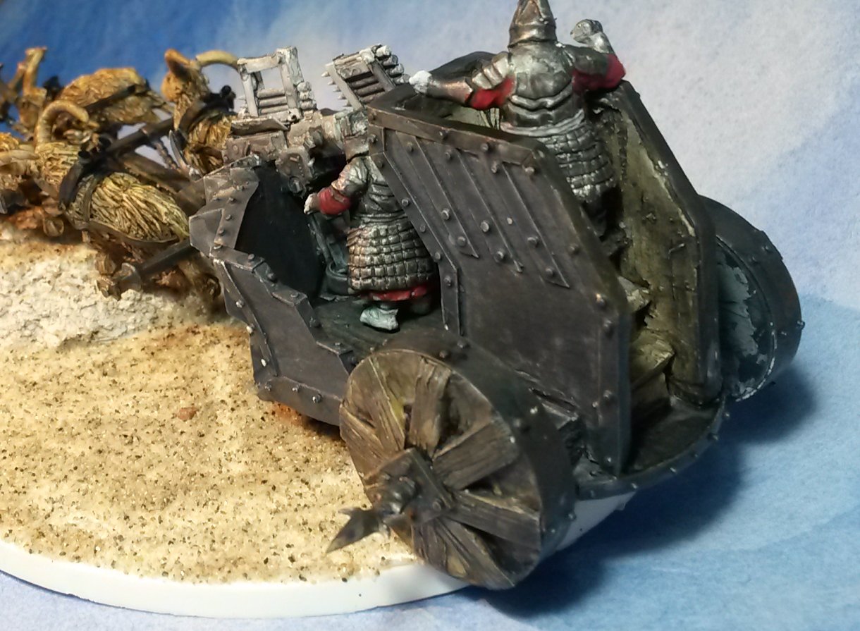 Llama's War of the Ring: Painting the Dwarwen War Wagon