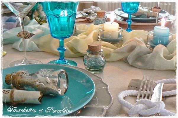 Fourchettes et Porcelaine: TABLE " BORD DE MER