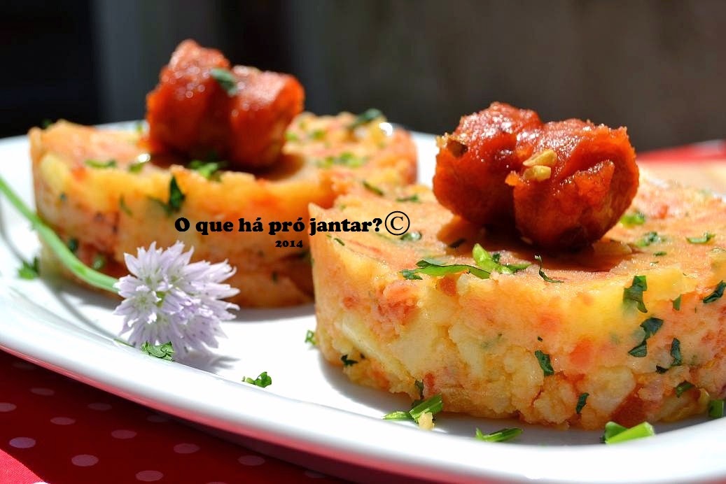 O que há pró jantar?: Esmagada de batata com farinheira