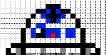 Minecraft Pixel Art Templates: R2-D2