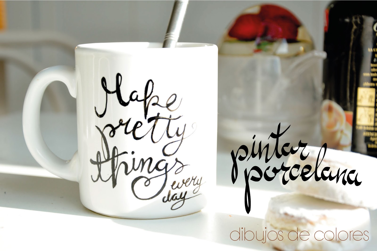 Pintar Porcelana con rotuladores - Dibujos de Colores