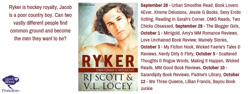 Padme's Library: Review Tour: Ryker by RJ Scott & VL Locey