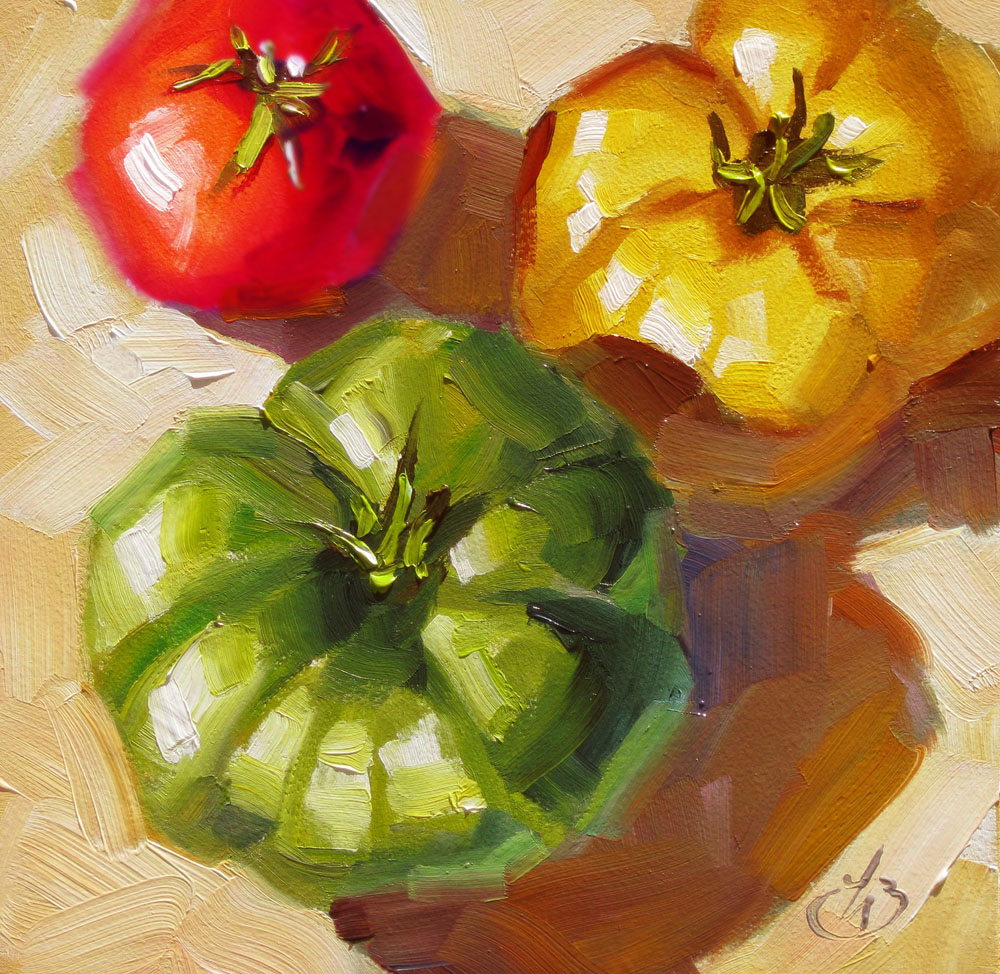 TOM BROWN FINE ART: TOMATO PAINTING and PUZZLE BY TOM BROWN