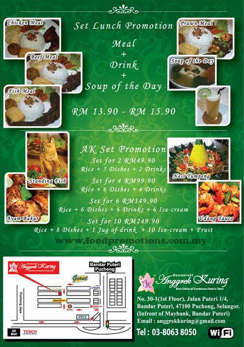 Food Street: Restoran Anggrek Kuring Set Lunch & AK Set Promotions