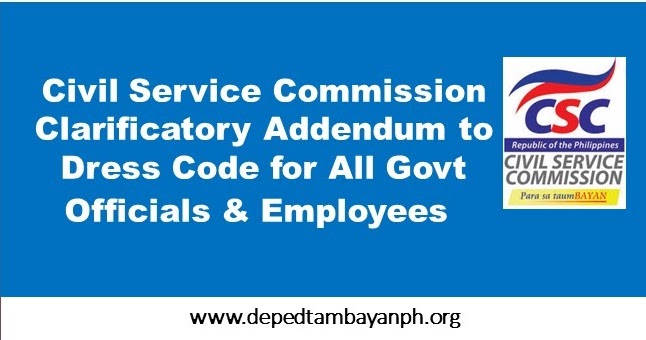 Clarificatory Addendum to Dress Code for All Govt Official & Employees