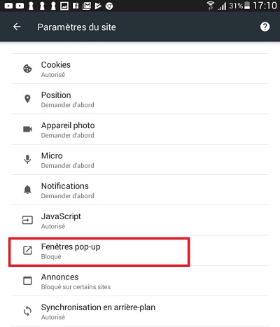 Fenêtres Pop-Up: Comment les Bloquer sur Android