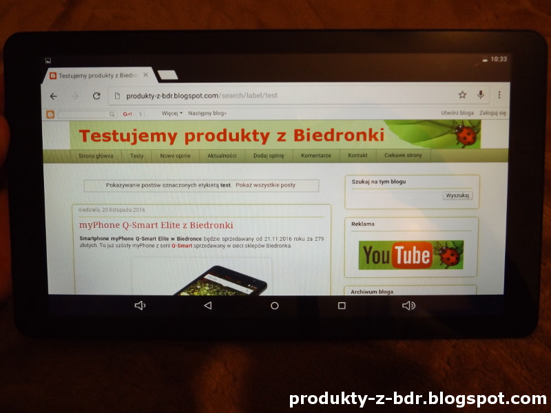 Testujemy produkty z Biedronki: Tablet myPhone myTab 10 III z Biedronki