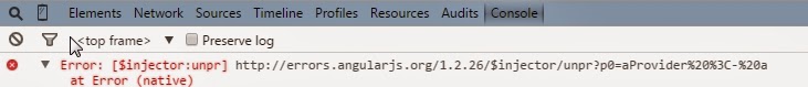 Angularjs Minified Error [ Injector Unpr] Sing S Log
