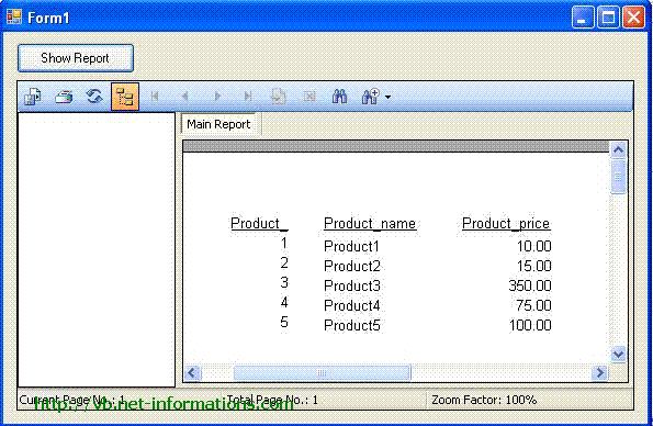 Visual Basic Dot Net Code: VB.NET Crystal Reports for Beginners