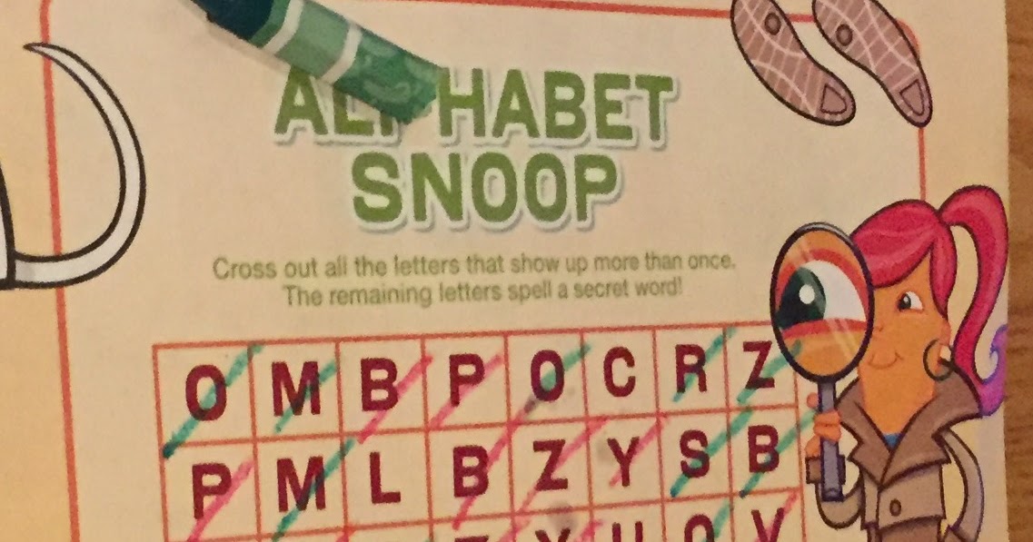 Kindergarten and Mooneyisms: Alphabet Snoop
