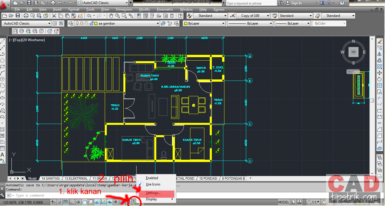 Cara Mengatur Snap Dengan Cepat Pada AutoCAD 2013 | Tips Triks AutoCAD